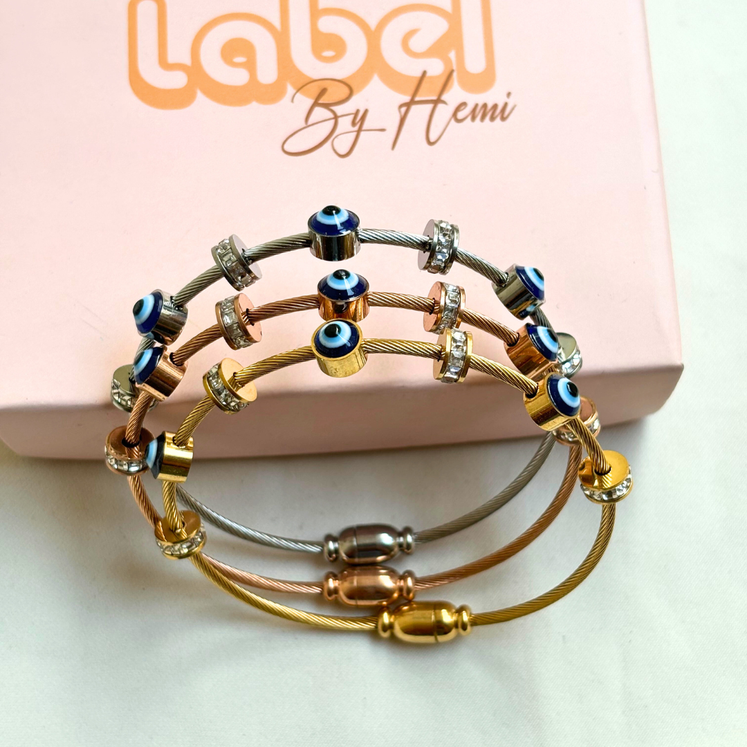 Evil eye Pipe Bracelet – Label By Hemi